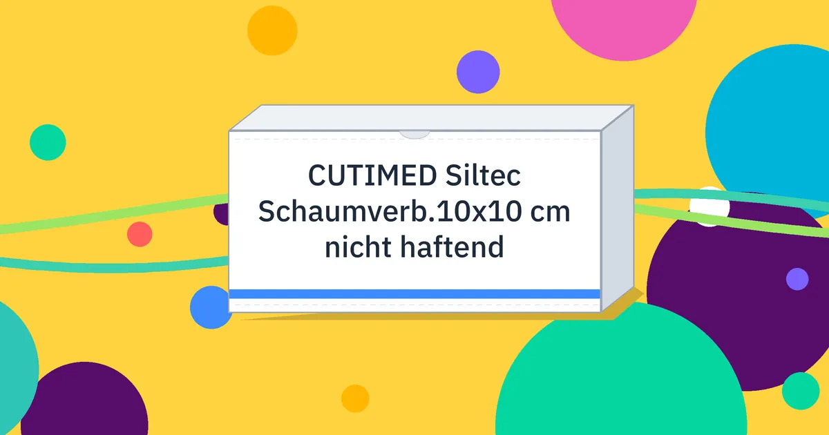 Symbolbild: Packung mit der Aufschrift CUTIMED Siltec Schaumverb.10x10 cm nicht haftend (PZN 15886759) – Verfügbarkeit und Bezug in Apotheken in Frankfurt am Main