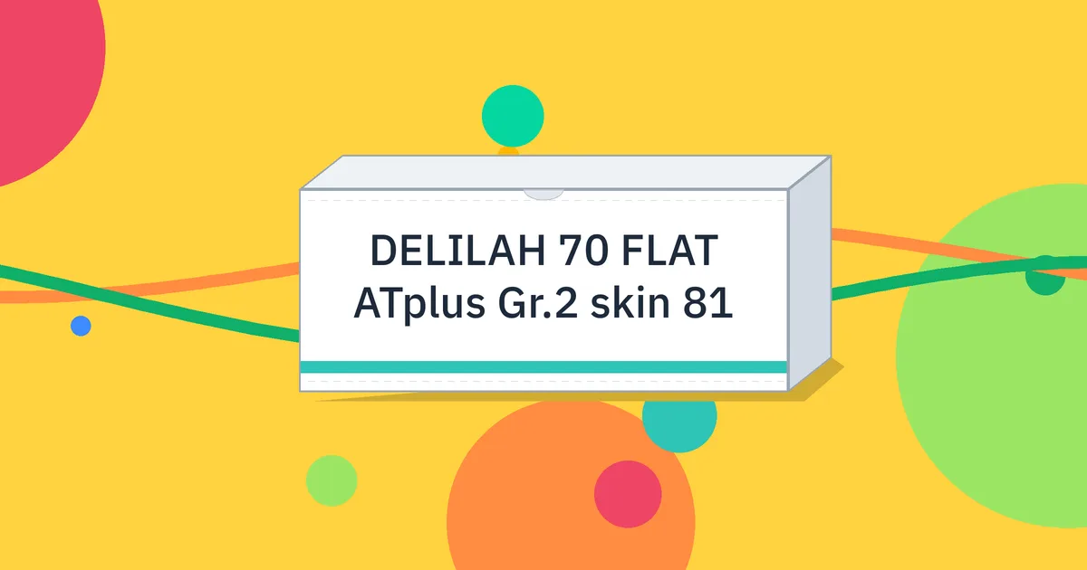 Symbolbild: Packung mit der Aufschrift DELILAH 70 FLAT ATplus Gr.2 skin 81 (PZN 13848559) – Verfügbarkeit und Bezug in Apotheken in Frankfurt am Main