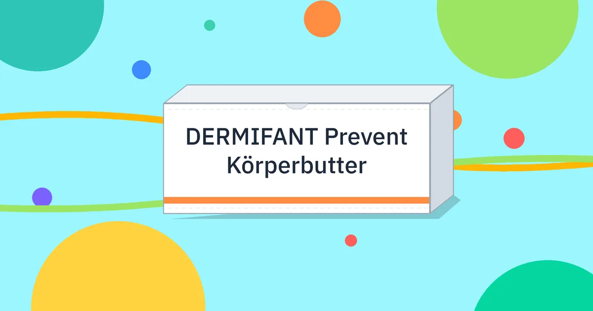 Symbolbild: Packung mit der Aufschrift DERMIFANT Prevent Körperbutter (PZN 16795993) – Verfügbarkeit und Bezug in Apotheken in Frankfurt am Main