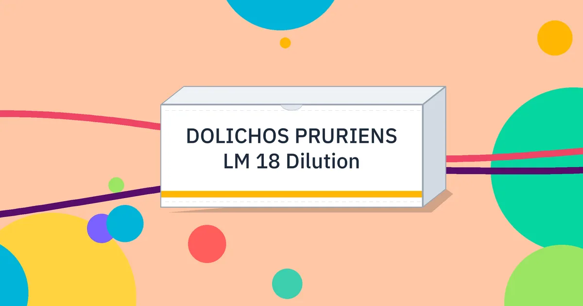 Symbolbild: Packung mit der Aufschrift DOLICHOS PRURIENS LM 18 Dilution (PZN 13466639) – Verfügbarkeit und Bezug in Apotheken in Frankfurt am Main