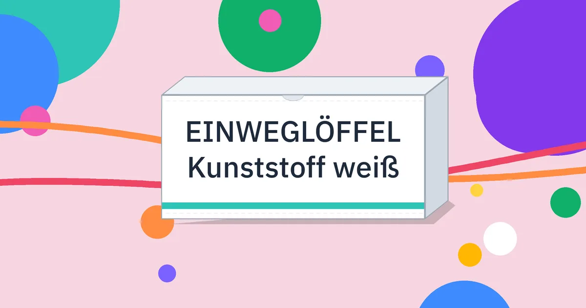 Symbolbild: Packung mit der Aufschrift EINWEGLÖFFEL Kunststoff weiß (PZN 12392229) – Verfügbarkeit und Bezug in Apotheken in Frankfurt am Main