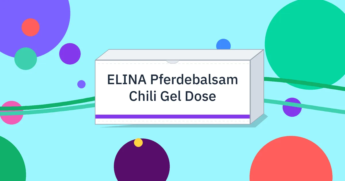 Symbolbild: Packung mit der Aufschrift ELINA Pferdebalsam Chili Gel Dose (PZN 10347992) – Verfügbarkeit und Bezug in Apotheken in Frankfurt am Main