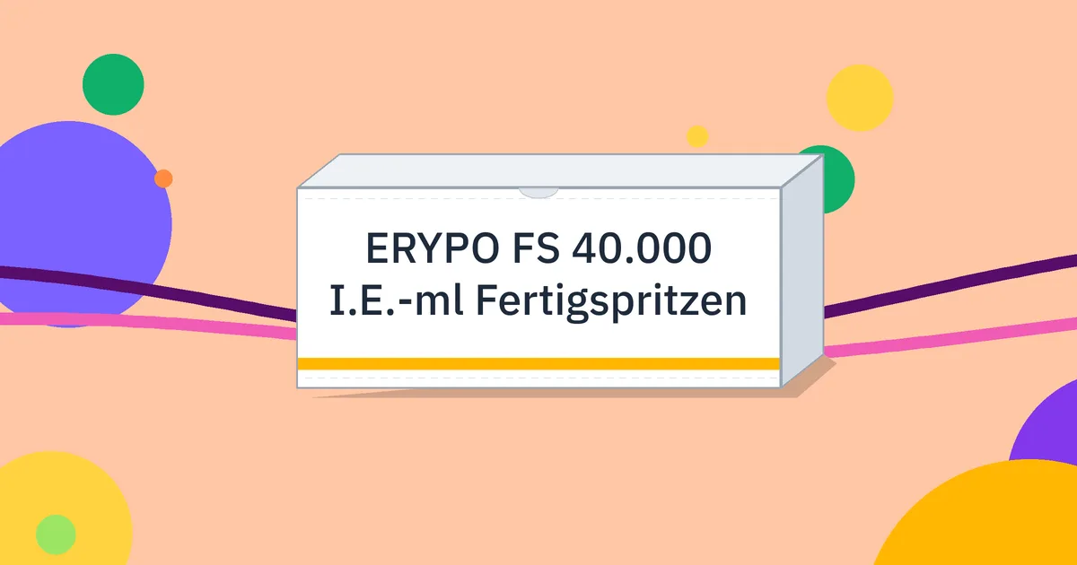 Symbolbild: Packung mit der Aufschrift ERYPO FS 40.000 I.E.-ml Fertigspritzen (PZN 00878122) – Verfügbarkeit und Bezug in Apotheken in Frankfurt am Main