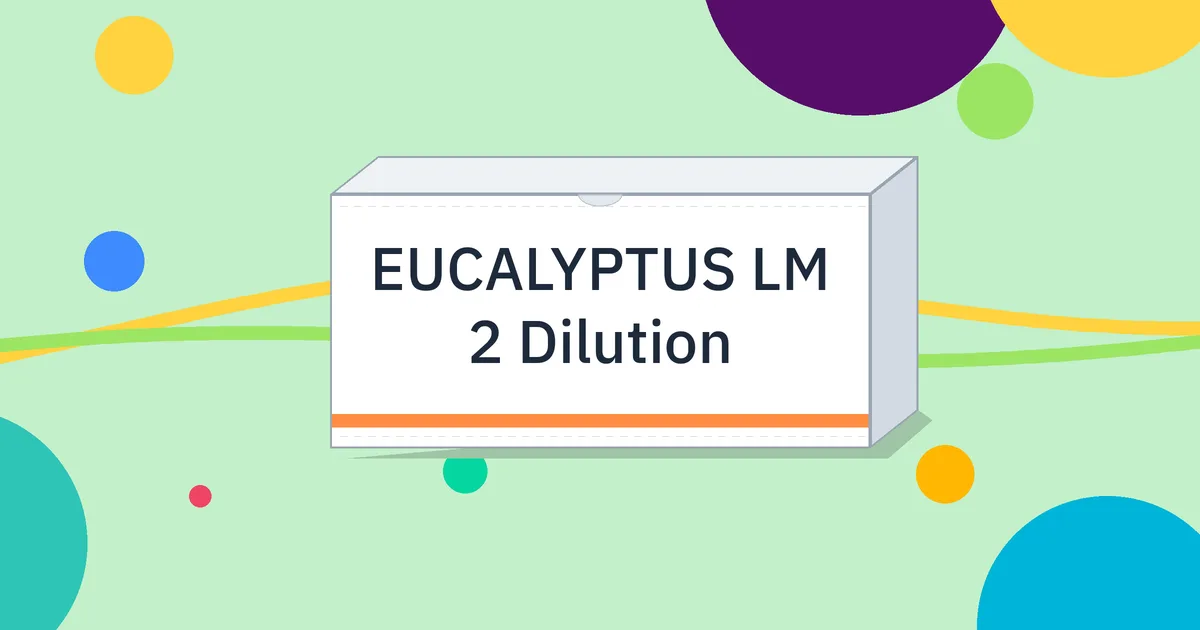 Symbolbild: Packung mit der Aufschrift EUCALYPTUS LM 2 Dilution (PZN 12845197) – Verfügbarkeit und Bezug in Apotheken in Frankfurt am Main