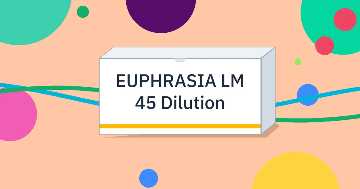 Symbolbild: Packung mit der Aufschrift EUPHRASIA LM 45 Dilution (PZN 12846860) – Verfügbarkeit und Bezug in Apotheken in Frankfurt am Main