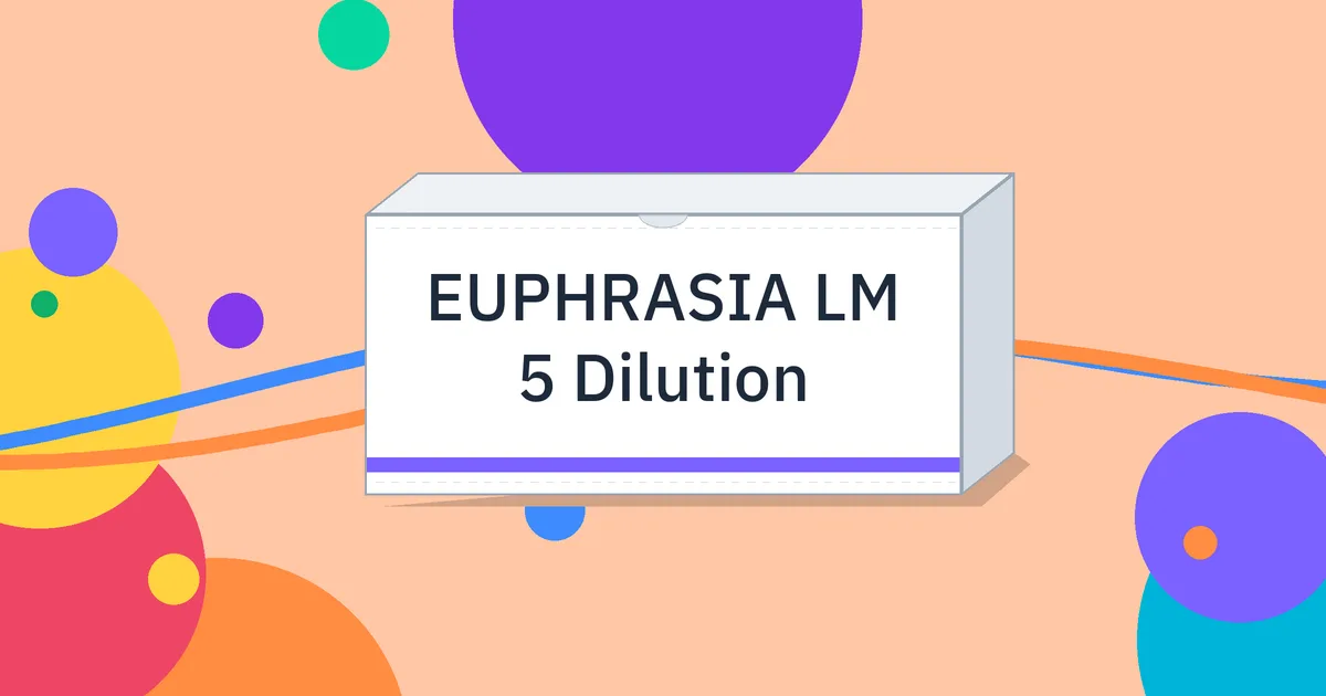 Symbolbild: Packung mit der Aufschrift EUPHRASIA LM 5 Dilution (PZN 12846570) – Verfügbarkeit und Bezug in Apotheken in Frankfurt am Main