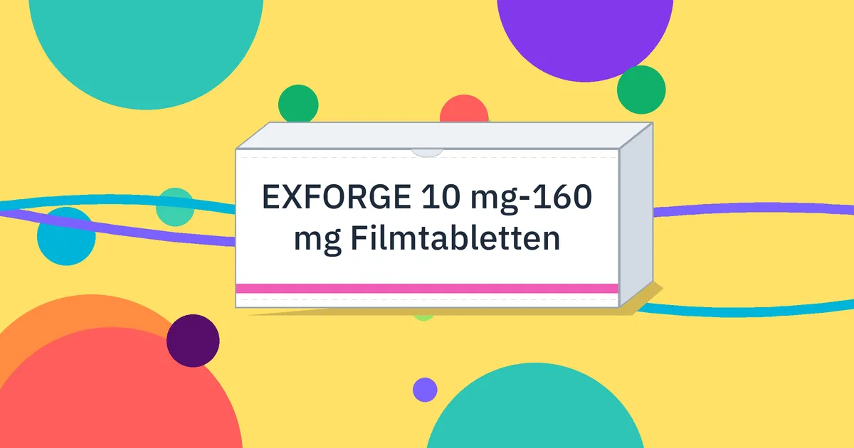 Symbolbild: Packung mit der Aufschrift EXFORGE 10 mg-160 mg Filmtabletten (PZN 11089730) – Verfügbarkeit und Bezug in Apotheken in Frankfurt am Main