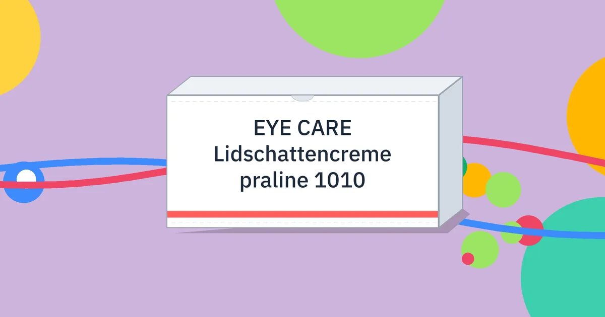 Symbolbild: Packung mit der Aufschrift EYE CARE Lidschattencreme praline 1010 (PZN 20582748) – Verfügbarkeit und Bezug in Apotheken in Frankfurt am Main