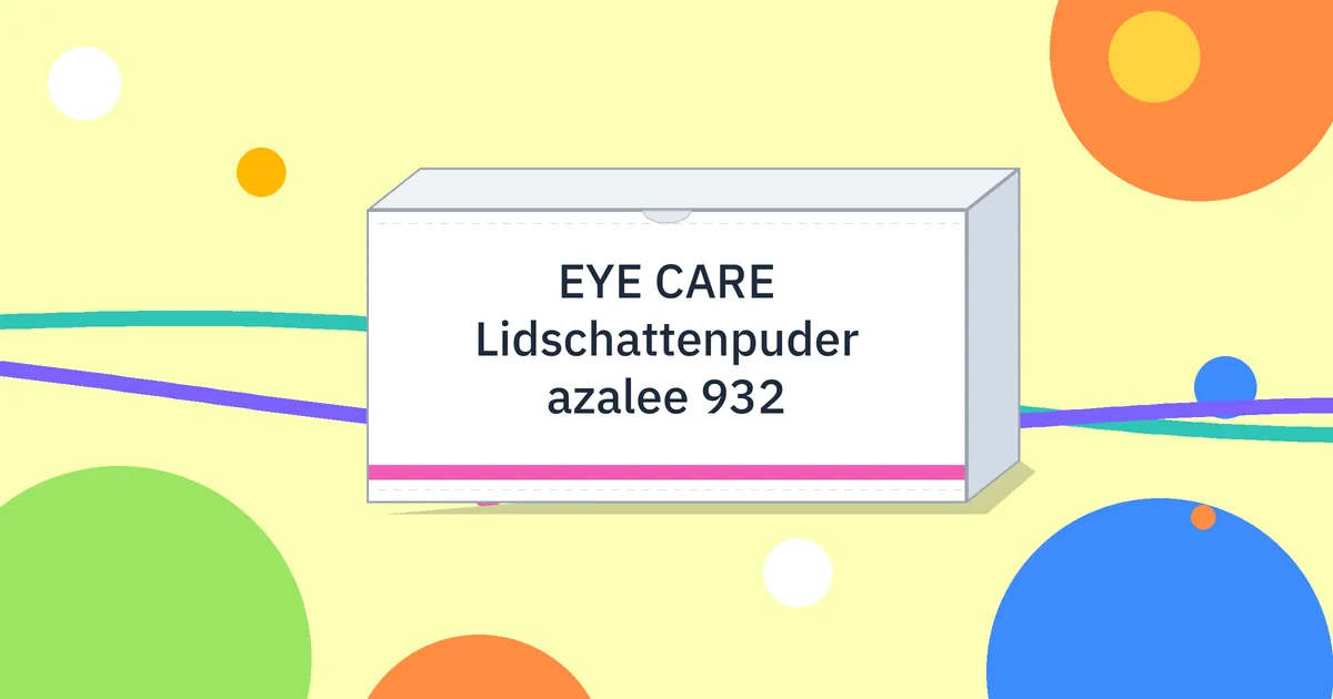 Symbolbild: Packung mit der Aufschrift EYE CARE Lidschattenpuder azalee 932 (PZN 14201819) – Verfügbarkeit und Bezug in Apotheken in Frankfurt am Main