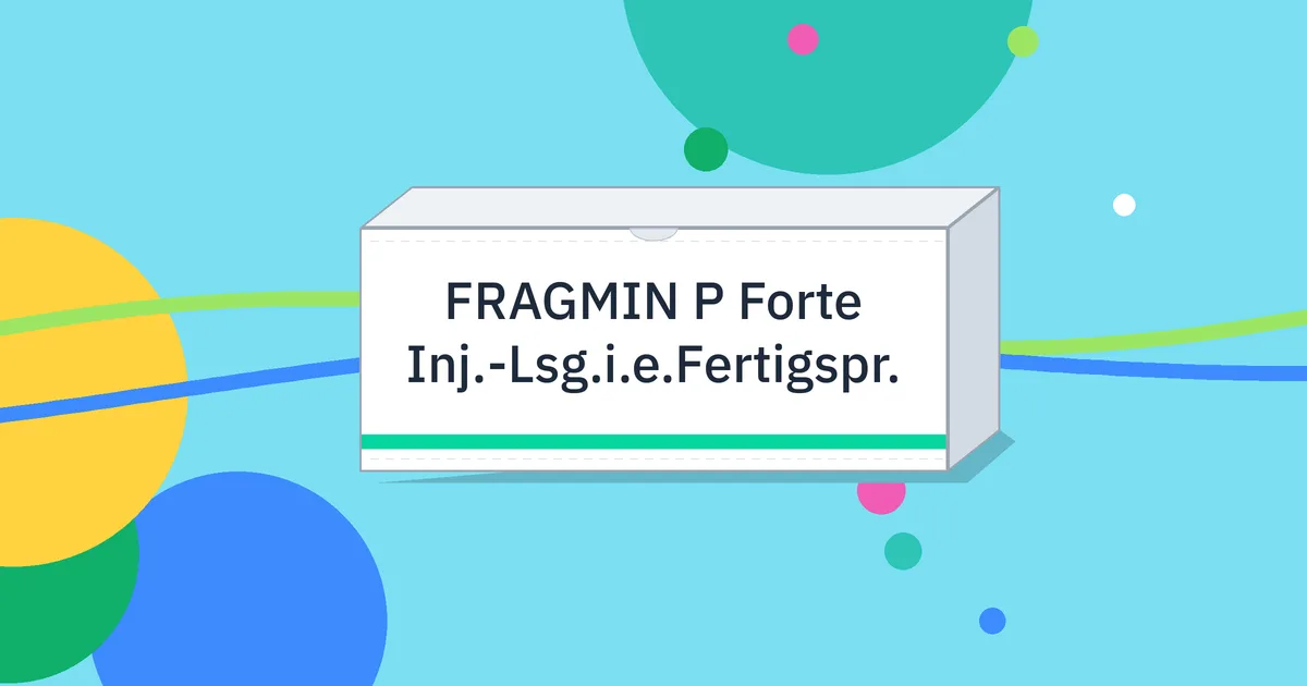 Symbolbild: Packung mit der Aufschrift FRAGMIN P Forte Inj.-Lsg.i.e.Fertigspr. (PZN 08849427) – Verfügbarkeit und Bezug in Apotheken in Frankfurt am Main