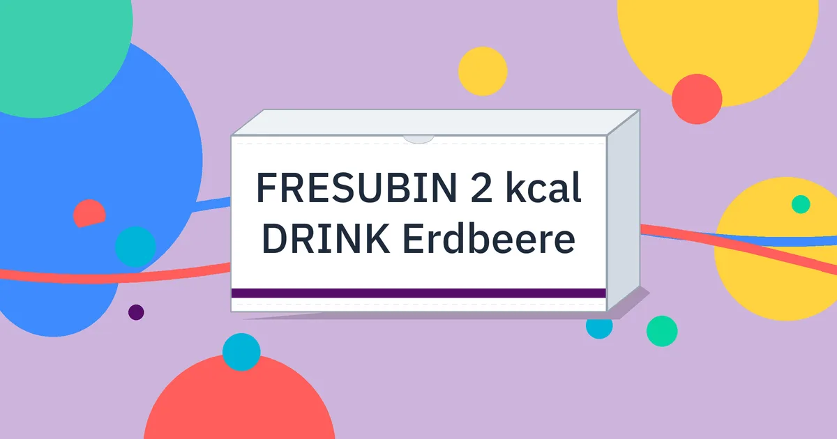 Symbolbild: Packung mit der Aufschrift FRESUBIN 2 kcal DRINK Erdbeere (PZN 19222766) – Verfügbarkeit und Bezug in Apotheken in Frankfurt am Main