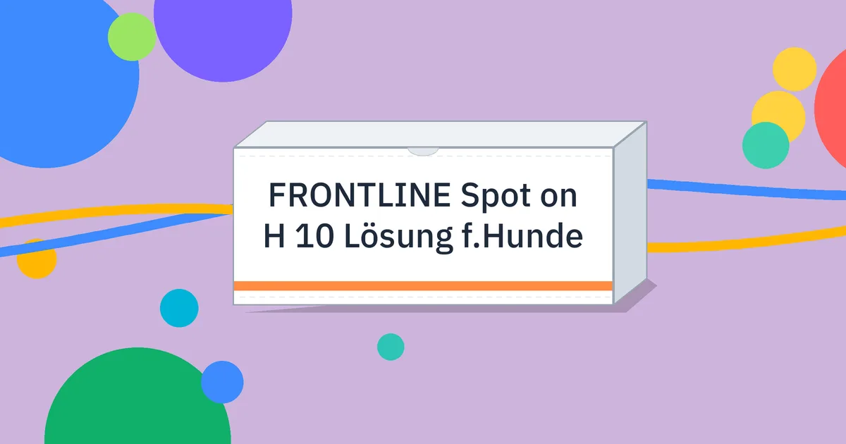 Symbolbild: Packung mit der Aufschrift FRONTLINE Spot on H 10 Lösung f.Hunde (PZN 00662876) – Verfügbarkeit und Bezug in Apotheken in Frankfurt am Main