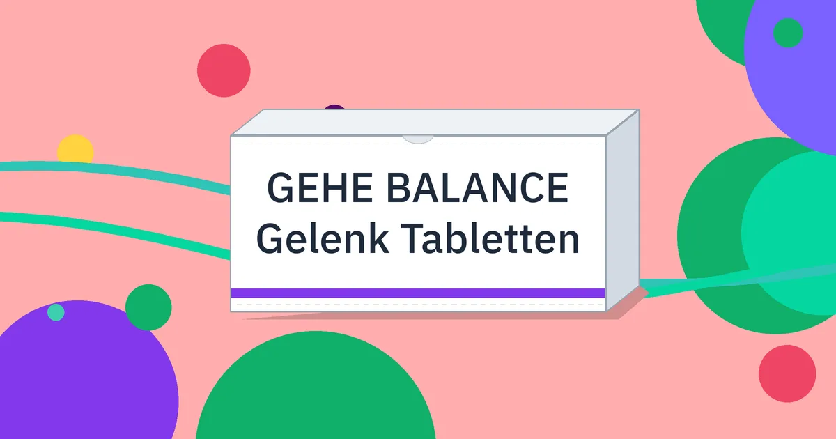 Symbolbild: Packung mit der Aufschrift GEHE BALANCE Gelenk Tabletten (PZN 09718319) – Verfügbarkeit und Bezug in Apotheken in Frankfurt am Main