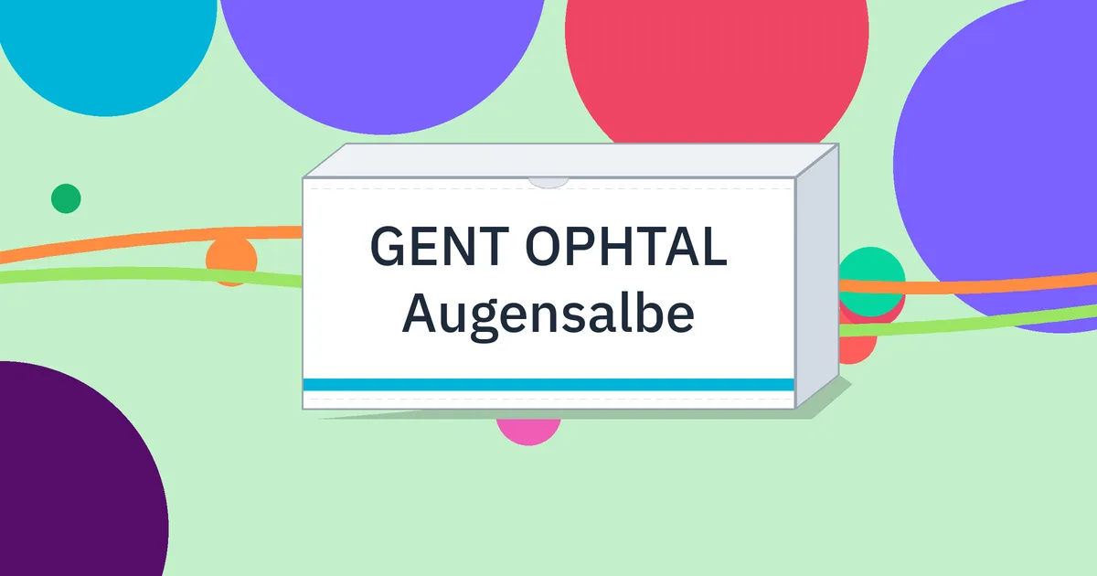 Symbolbild: Packung mit der Aufschrift GENT OPHTAL Augensalbe (PZN 01405638) – Verfügbarkeit und Bezug in Apotheken in Frankfurt am Main