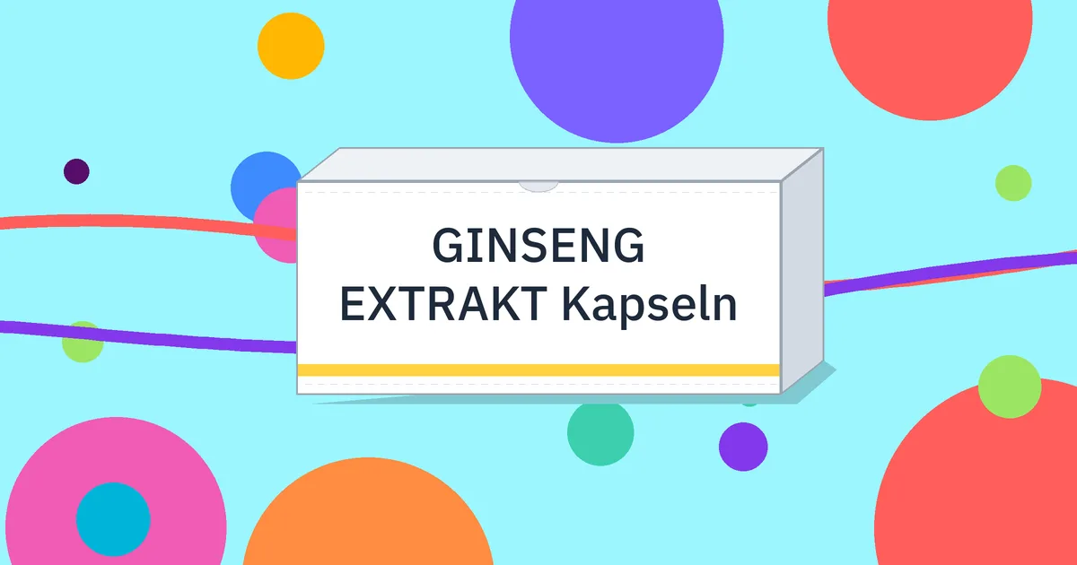 Symbolbild: Packung mit der Aufschrift GINSENG EXTRAKT Kapseln (PZN 20127493) – Verfügbarkeit und Bezug in Apotheken in Frankfurt am Main