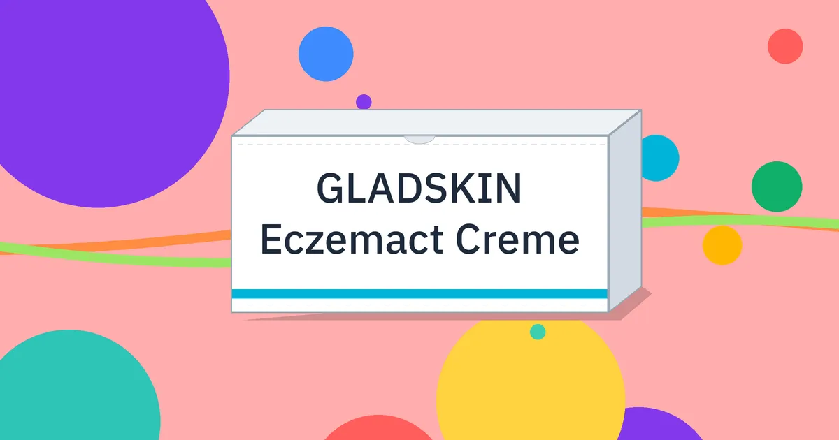 Symbolbild: Packung mit der Aufschrift GLADSKIN Eczemact Creme (PZN 18256332) – Verfügbarkeit und Bezug in Apotheken in Frankfurt am Main