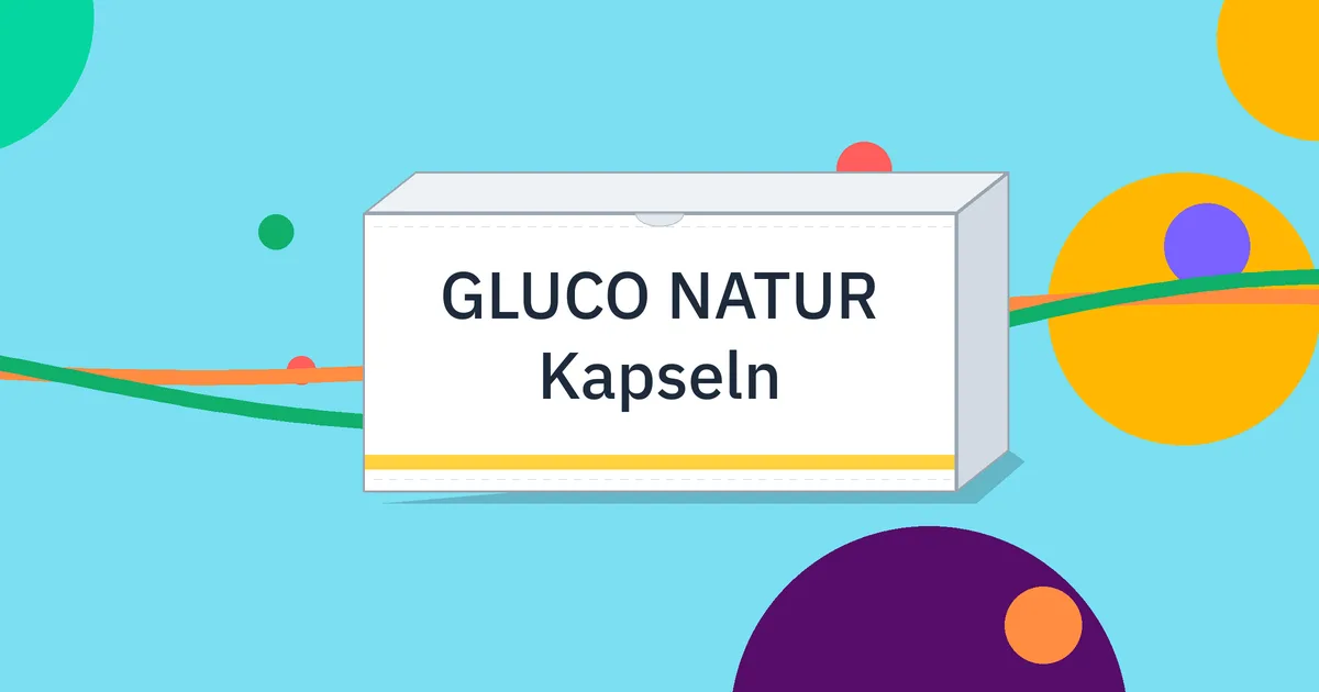 Symbolbild: Packung mit der Aufschrift GLUCO NATUR Kapseln (PZN 16006654) – Verfügbarkeit und Bezug in Apotheken in Frankfurt am Main