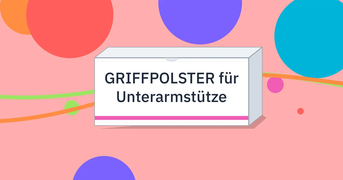 Symbolbild: Packung mit der Aufschrift GRIFFPOLSTER für Unterarmstütze (PZN 05399515) – Verfügbarkeit und Bezug in Apotheken in Frankfurt am Main