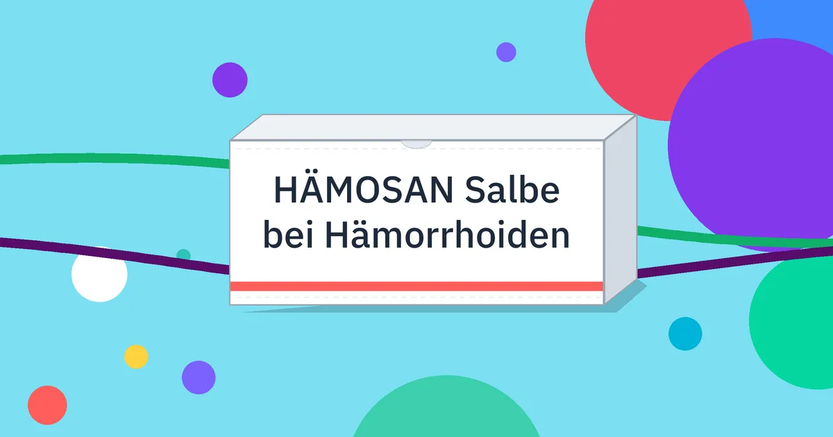 Symbolbild: Packung mit der Aufschrift HÄMOSAN Salbe bei Hämorrhoiden (PZN 19523166) – Verfügbarkeit und Bezug in Apotheken in Frankfurt am Main