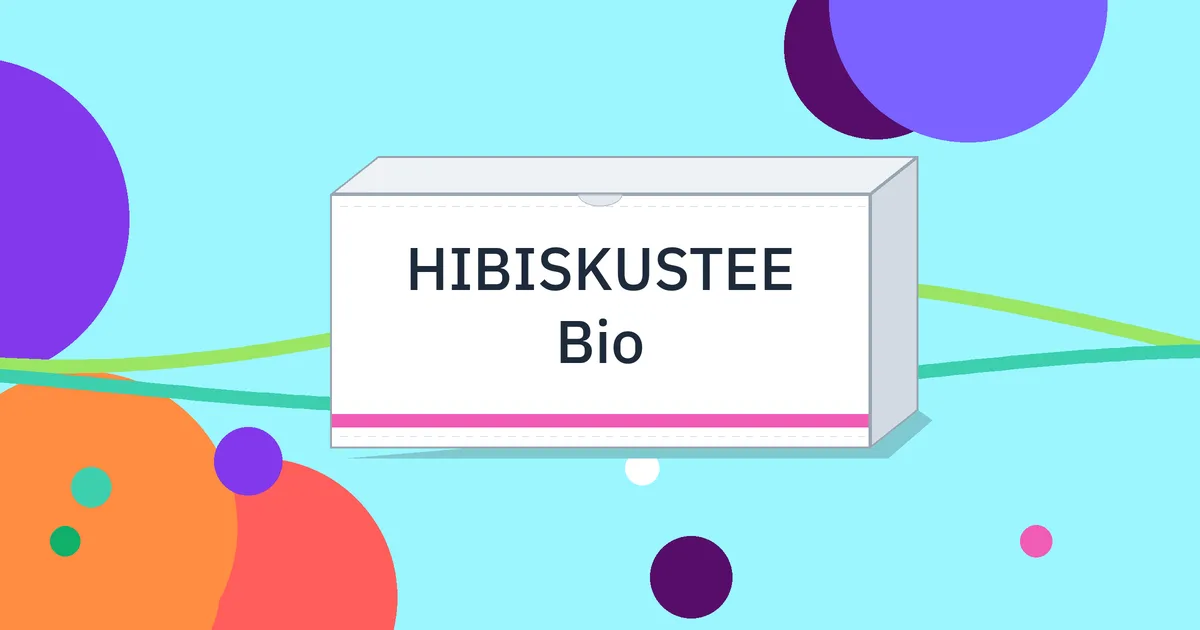 Symbolbild: Packung mit der Aufschrift HIBISKUSTEE Bio (PZN 10932058) – Verfügbarkeit und Bezug in Apotheken in Frankfurt am Main