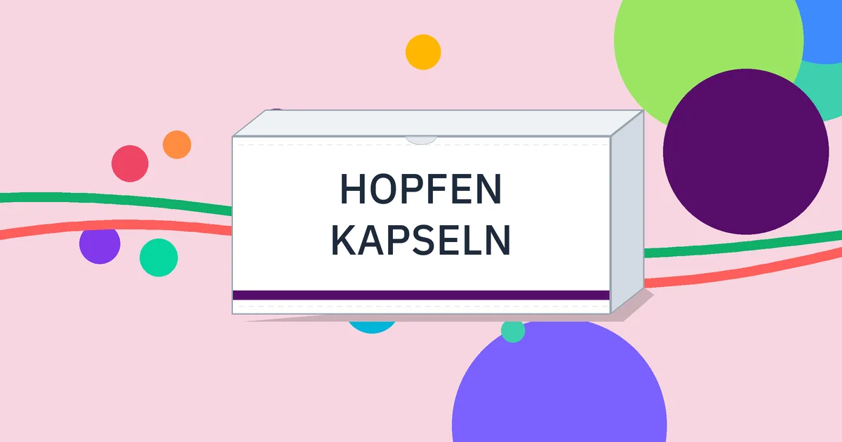 Symbolbild: Packung mit der Aufschrift HOPFEN KAPSELN (PZN 19509611) – Verfügbarkeit und Bezug in Apotheken in Frankfurt am Main