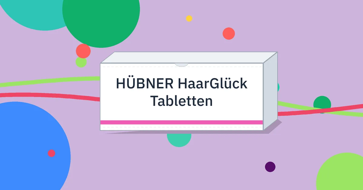 Symbolbild: Packung mit der Aufschrift HÜBNER HaarGlück Tabletten (PZN 20942655) – Verfügbarkeit und Bezug in Apotheken in Frankfurt am Main