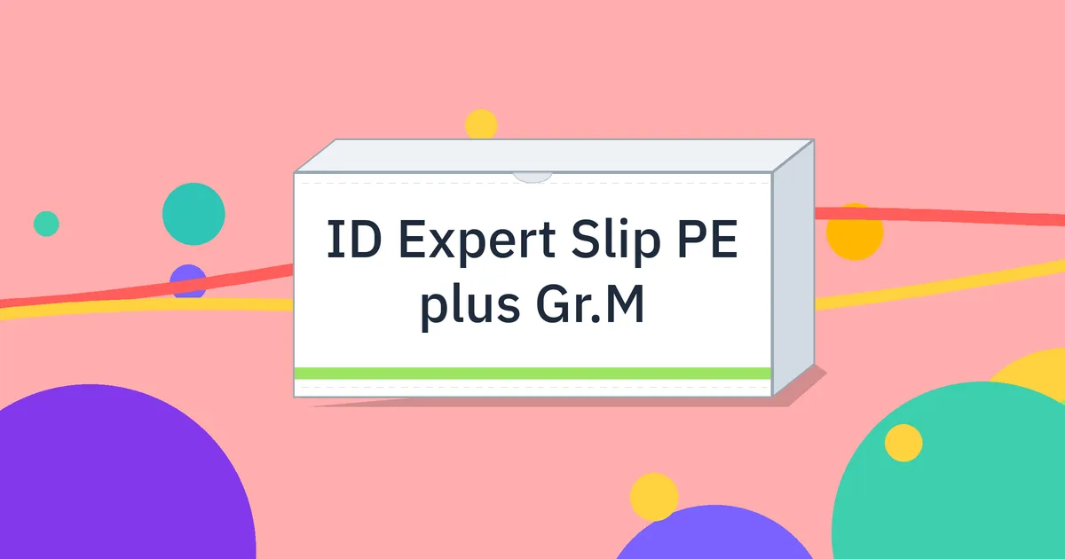 Symbolbild: Packung mit der Aufschrift ID Expert Slip PE plus Gr.M (PZN 04676013) – Verfügbarkeit und Bezug in Apotheken in Frankfurt am Main