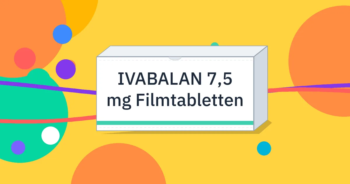 Symbolbild: Packung mit der Aufschrift IVABALAN 7,5 mg Filmtabletten (PZN 14041132) – Verfügbarkeit und Bezug in Apotheken in Frankfurt am Main