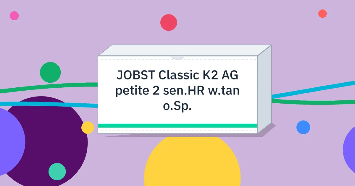 Symbolbild: Packung mit der Aufschrift JOBST Classic K2 AG petite 2 sen.HR w.tan o.Sp. (PZN 17961755) – Verfügbarkeit und Bezug in Apotheken in Frankfurt am Main