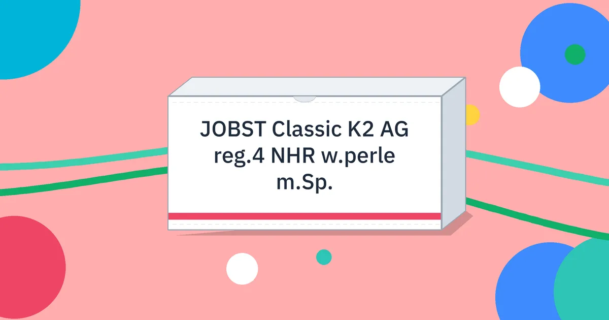 Symbolbild: Packung mit der Aufschrift JOBST Classic K2 AG reg.4 NHR w.perle m.Sp. (PZN 10727401) – Verfügbarkeit und Bezug in Apotheken in Frankfurt am Main