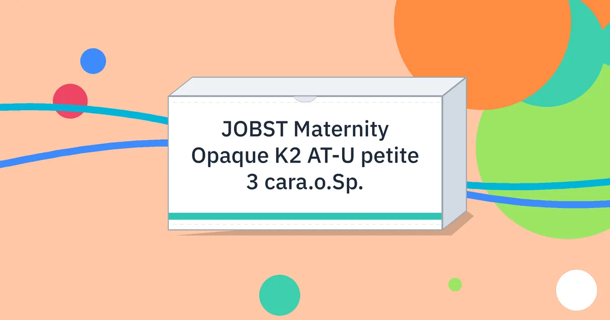 Symbolbild: Packung mit der Aufschrift JOBST Maternity Opaque K2 AT-U petite 3 cara.o.Sp. (PZN 15851809) – Verfügbarkeit und Bezug in Apotheken in Frankfurt am Main