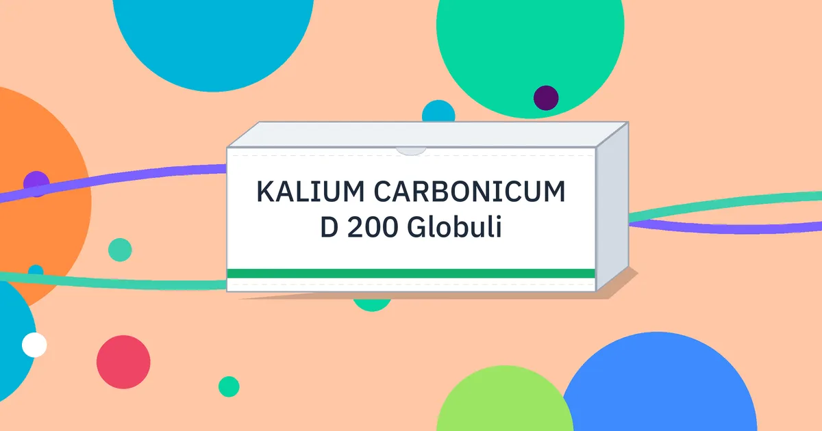 Symbolbild: Packung mit der Aufschrift KALIUM CARBONICUM D 200 Globuli (PZN 15305314) – Verfügbarkeit und Bezug in Apotheken in Frankfurt am Main