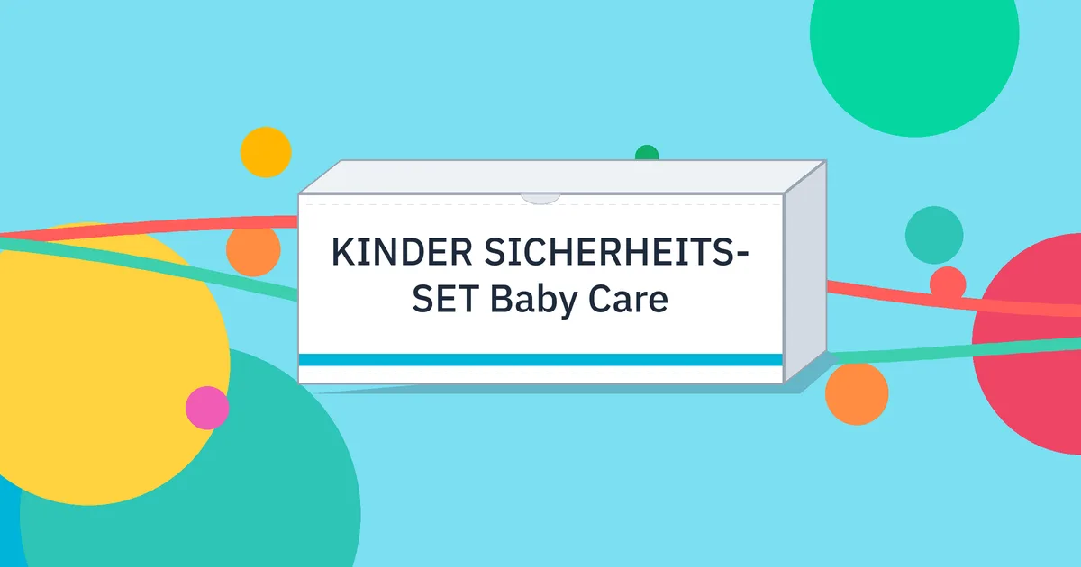 Symbolbild: Packung mit der Aufschrift KINDER SICHERHEITS-SET Baby Care (PZN 01053955) – Verfügbarkeit und Bezug in Apotheken in Frankfurt am Main