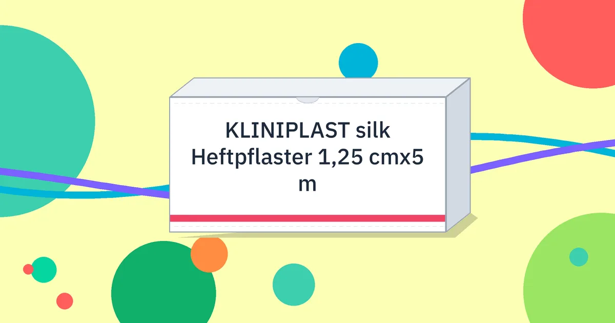 Symbolbild: Packung mit der Aufschrift KLINIPLAST silk Heftpflaster 1,25 cmx5 m (PZN 16039665) – Verfügbarkeit und Bezug in Apotheken in Frankfurt am Main