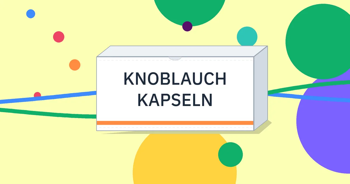 Symbolbild: Packung mit der Aufschrift KNOBLAUCH KAPSELN (PZN 18815292) – Verfügbarkeit und Bezug in Apotheken in Frankfurt am Main