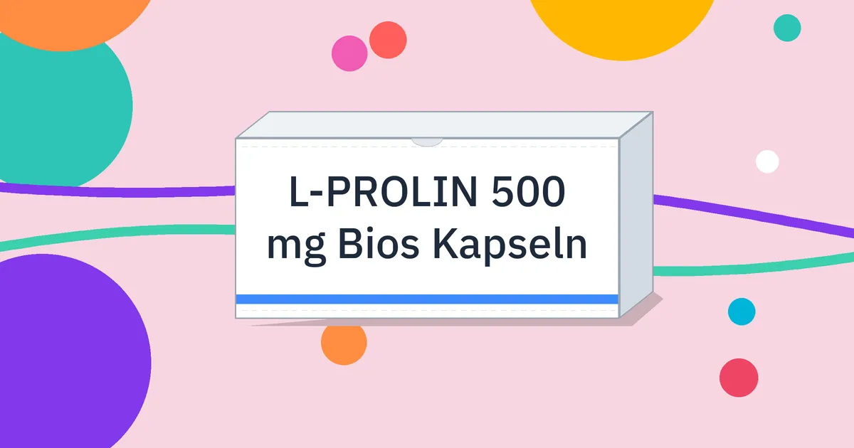 Symbolbild: Packung mit der Aufschrift L-PROLIN 500 mg Bios Kapseln (PZN 04823282) – Verfügbarkeit und Bezug in Apotheken in Frankfurt am Main