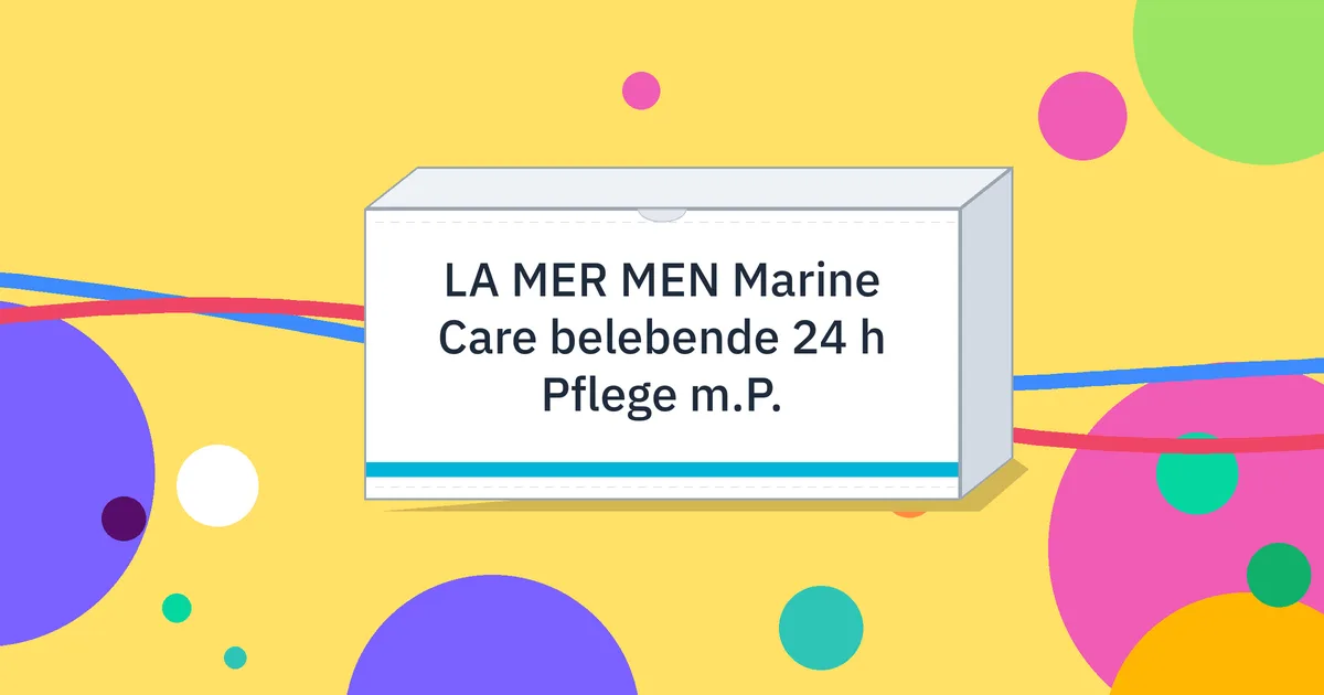 Symbolbild: Packung mit der Aufschrift LA MER MEN Marine Care belebende 24 h Pflege m.P. (PZN 13579674) – Verfügbarkeit und Bezug in Apotheken in Frankfurt am Main