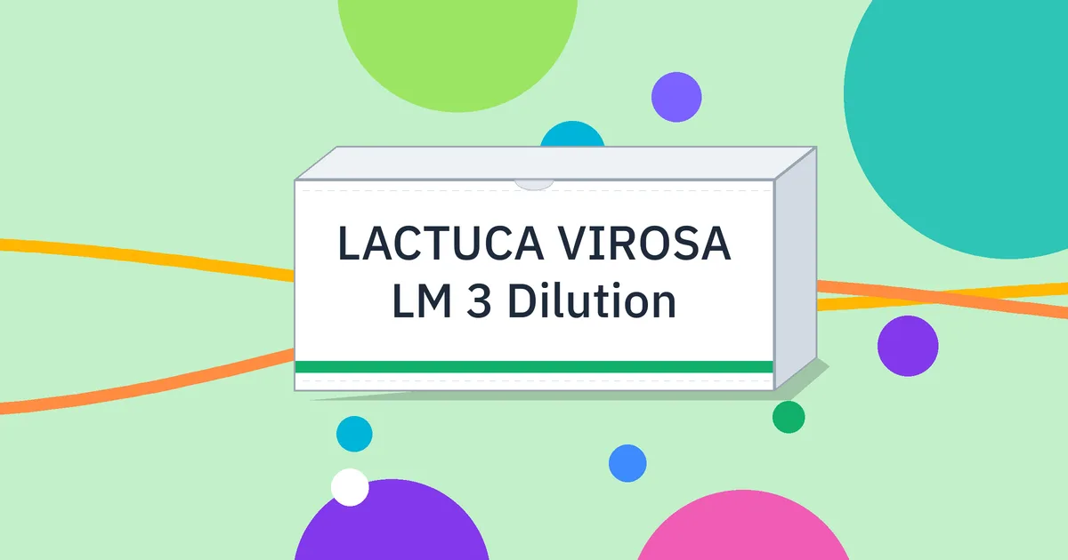 Symbolbild: Packung mit der Aufschrift LACTUCA VIROSA LM 3 Dilution (PZN 13520706) – Verfügbarkeit und Bezug in Apotheken in Frankfurt am Main