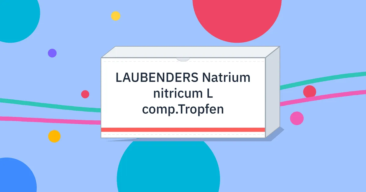 Symbolbild: Packung mit der Aufschrift LAUBENDERS Natrium nitricum L comp.Tropfen (PZN 17378122) – Verfügbarkeit und Bezug in Apotheken in Frankfurt am Main