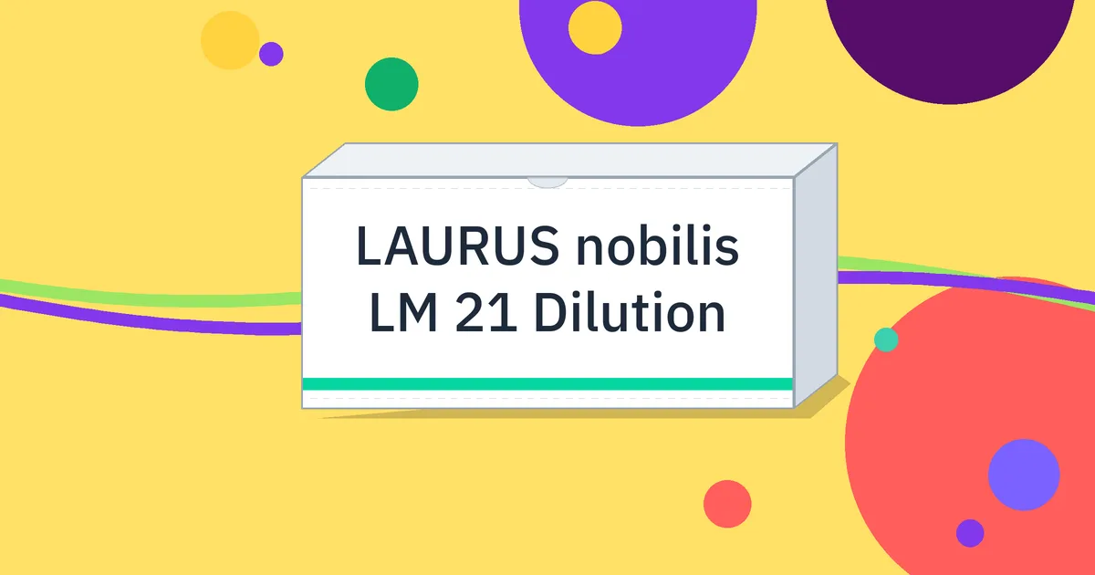 Symbolbild: Packung mit der Aufschrift LAURUS nobilis LM 21 Dilution (PZN 13524621) – Verfügbarkeit und Bezug in Apotheken in Frankfurt am Main