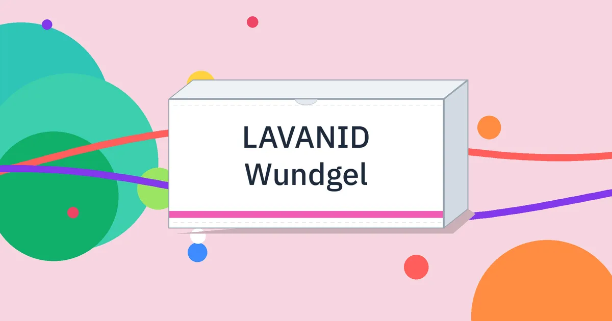 Symbolbild: Packung mit der Aufschrift LAVANID Wundgel (PZN 17971239) – Verfügbarkeit und Bezug in Apotheken in Frankfurt am Main