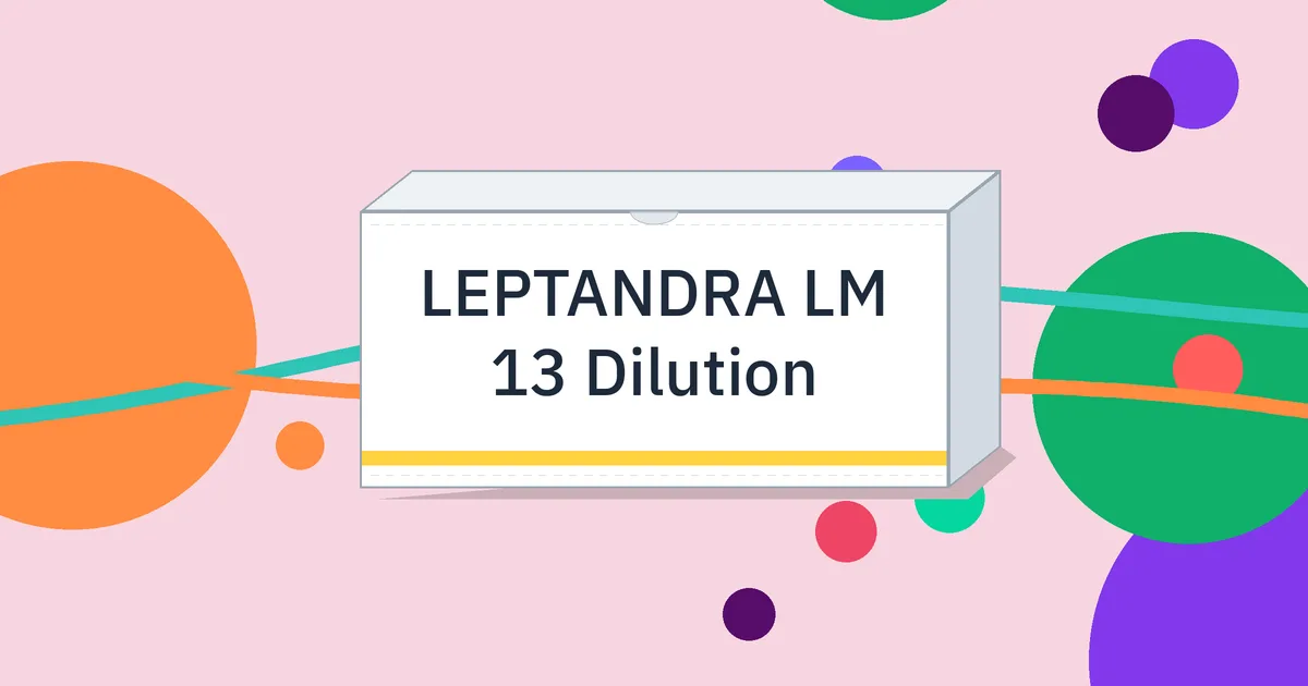 Symbolbild: Packung mit der Aufschrift LEPTANDRA LM 13 Dilution (PZN 13526838) – Verfügbarkeit und Bezug in Apotheken in Frankfurt am Main