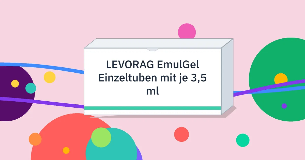 Symbolbild: Packung mit der Aufschrift LEVORAG EmulGel Einzeltuben mit je 3,5 ml (PZN 09890142) – Verfügbarkeit und Bezug in Apotheken in Frankfurt am Main