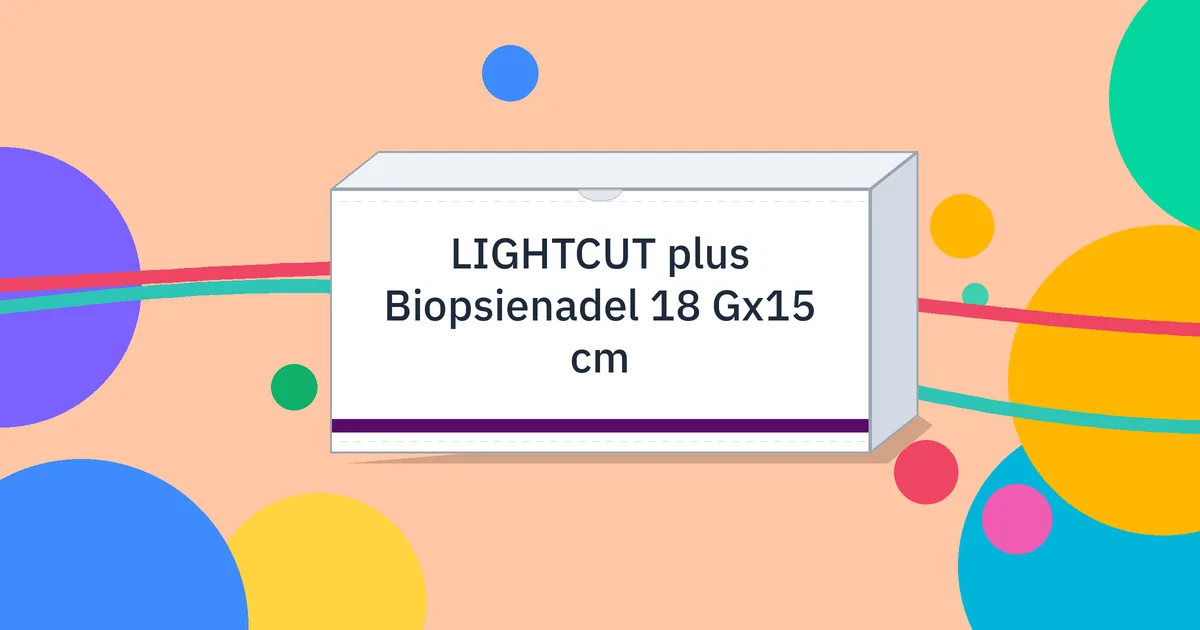 Symbolbild: Packung mit der Aufschrift LIGHTCUT plus Biopsienadel 18 Gx15 cm (PZN 16922109) – Verfügbarkeit und Bezug in Apotheken in Frankfurt am Main