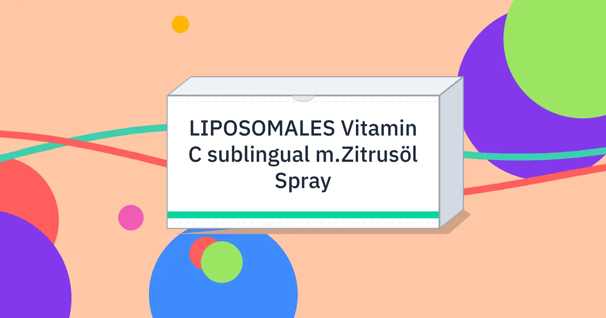 Symbolbild: Packung mit der Aufschrift LIPOSOMALES Vitamin C sublingual m.Zitrusöl Spray (PZN 19868942) – Verfügbarkeit und Bezug in Apotheken in Frankfurt am Main