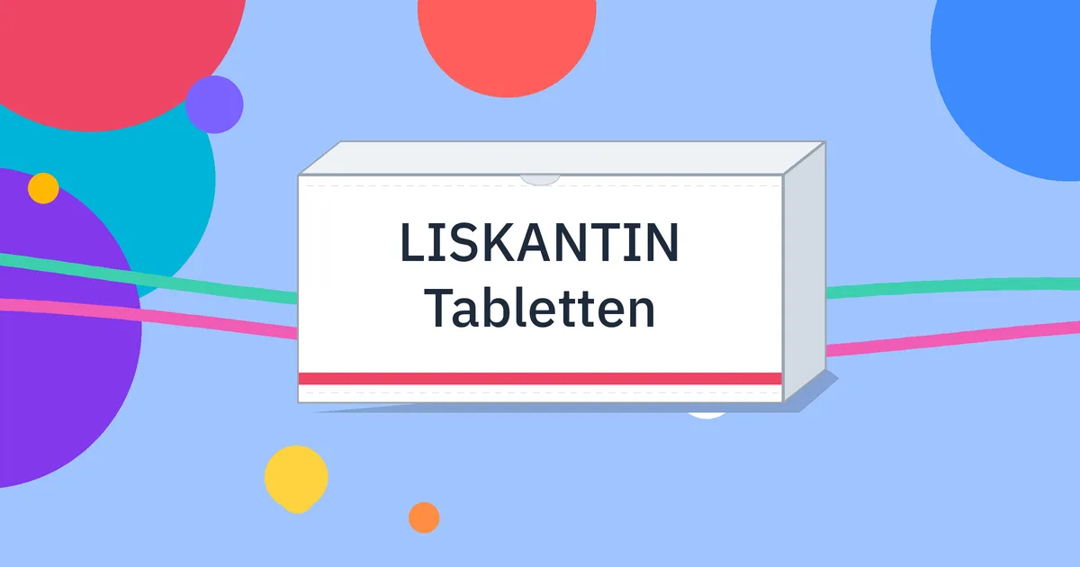 Symbolbild: Packung mit der Aufschrift LISKANTIN Tabletten (PZN 04897168) – Verfügbarkeit und Bezug in Apotheken in Frankfurt am Main