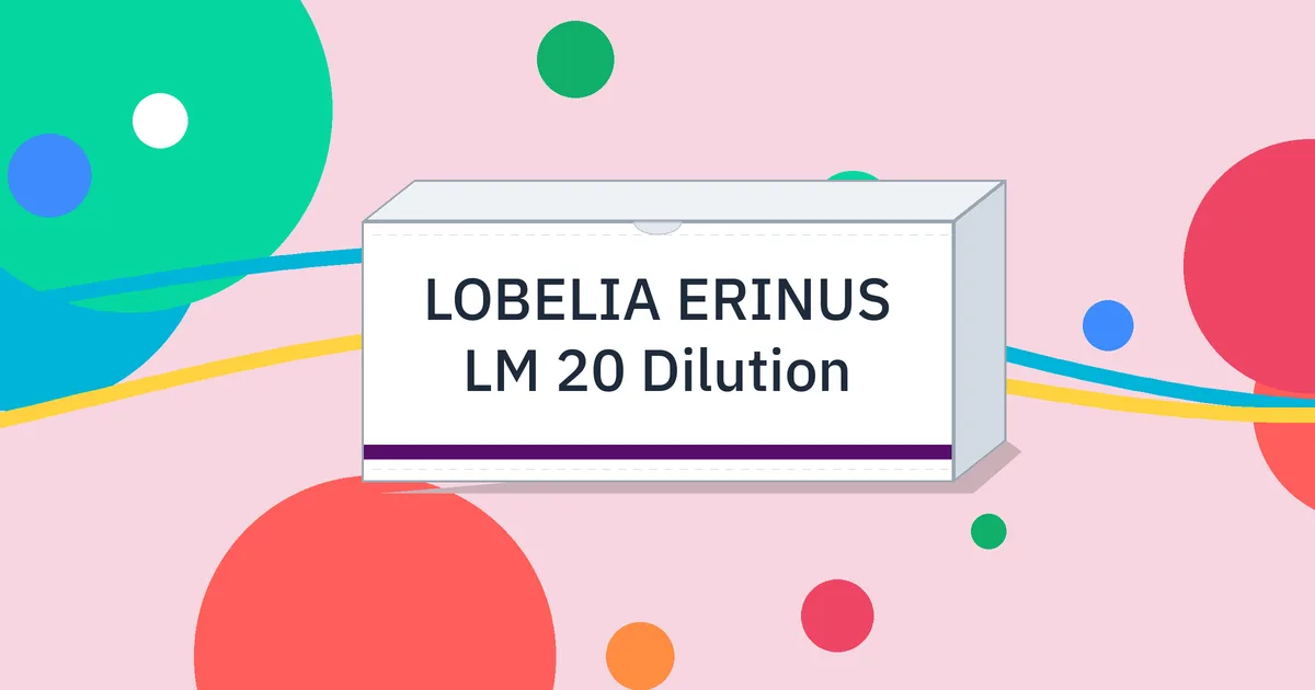 Symbolbild: Packung mit der Aufschrift LOBELIA ERINUS LM 20 Dilution (PZN 13533459) – Verfügbarkeit und Bezug in Apotheken in Frankfurt am Main