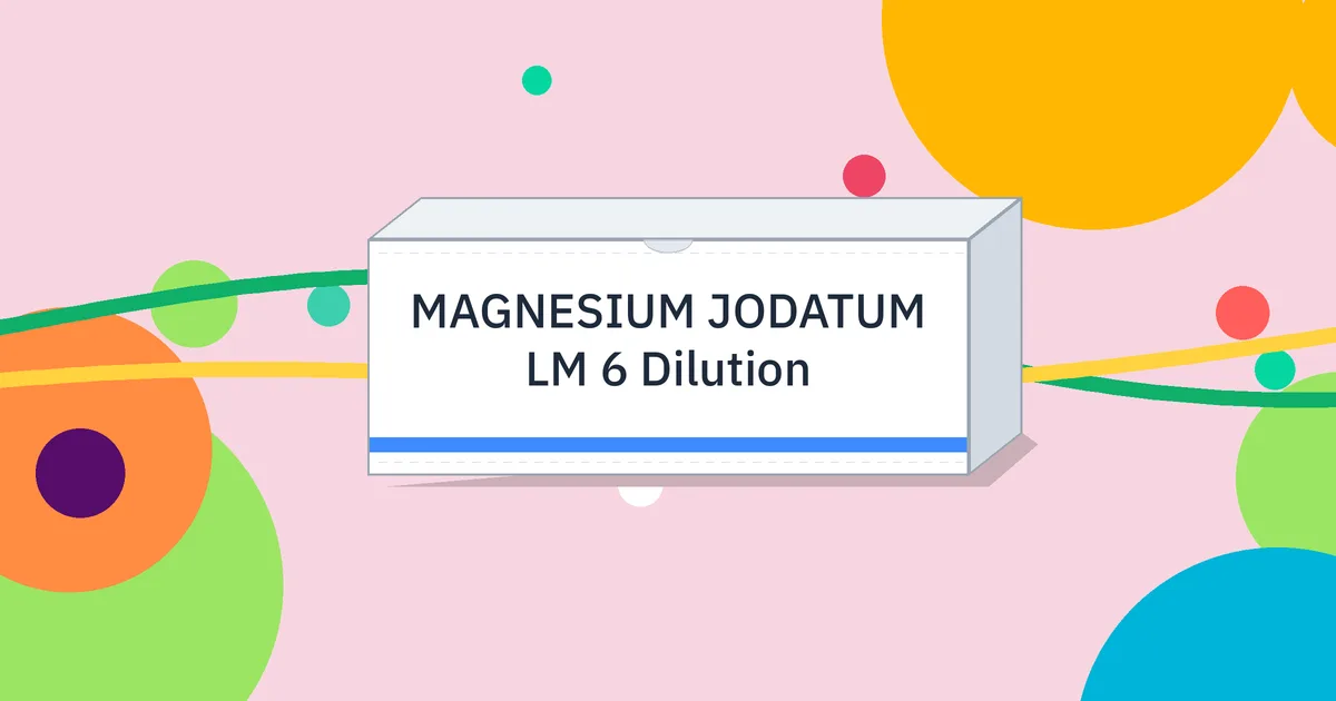 Symbolbild: Packung mit der Aufschrift MAGNESIUM JODATUM LM 6 Dilution (PZN 12937858) – Verfügbarkeit und Bezug in Apotheken in Frankfurt am Main