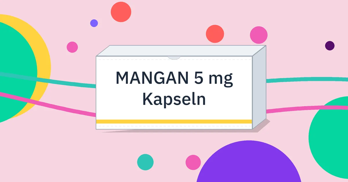Symbolbild: Packung mit der Aufschrift MANGAN 5 mg Kapseln (PZN 10708119) – Verfügbarkeit und Bezug in Apotheken in Frankfurt am Main