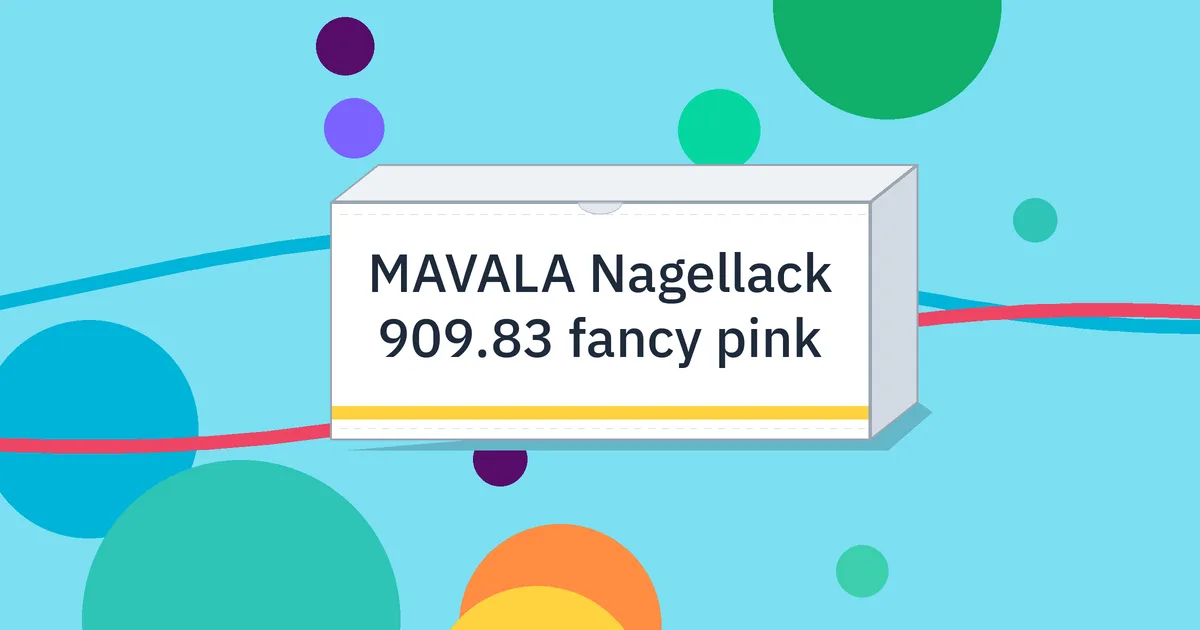 Symbolbild: Packung mit der Aufschrift MAVALA Nagellack 909.83 fancy pink (PZN 15417728) – Verfügbarkeit und Bezug in Apotheken in Frankfurt am Main